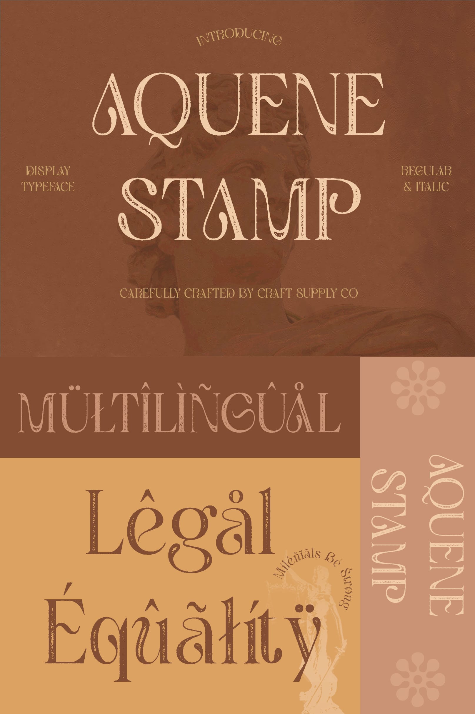 Aquene Stamp - De Vintage - Font Resources