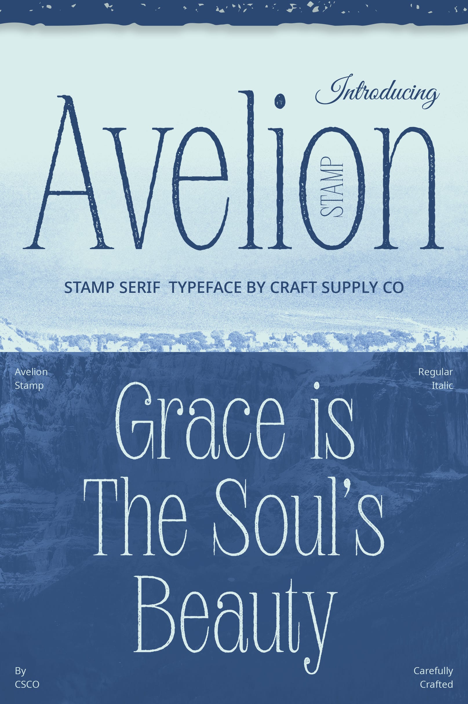Avelion Stamp - De Vintage - Font Resources
