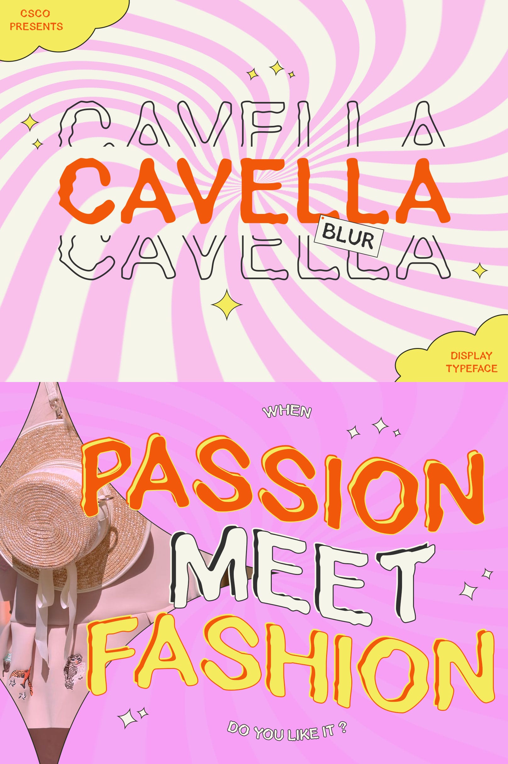 Cavella Blur - De Vintage - Font Resources