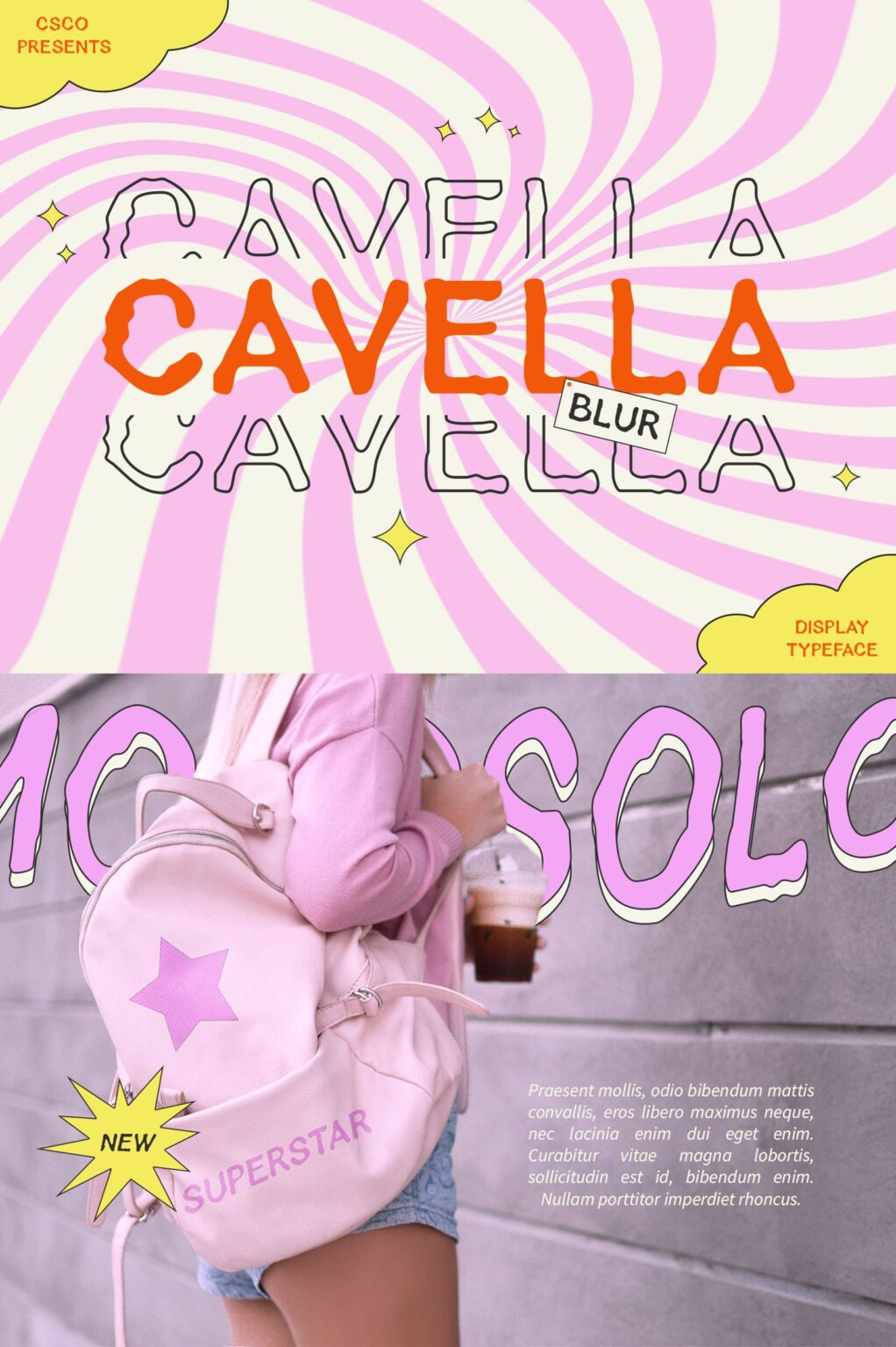 Cavella Blur - De Vintage - Font Resources