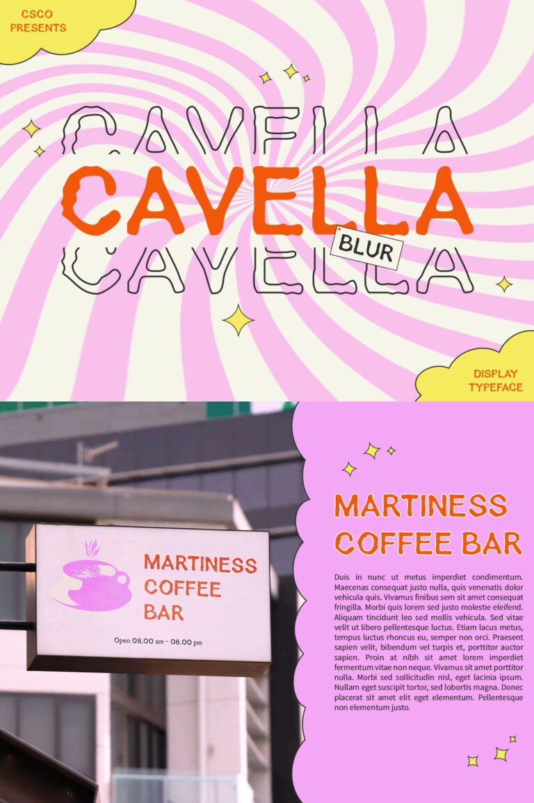 Cavella Blur - De Vintage - Font Resources