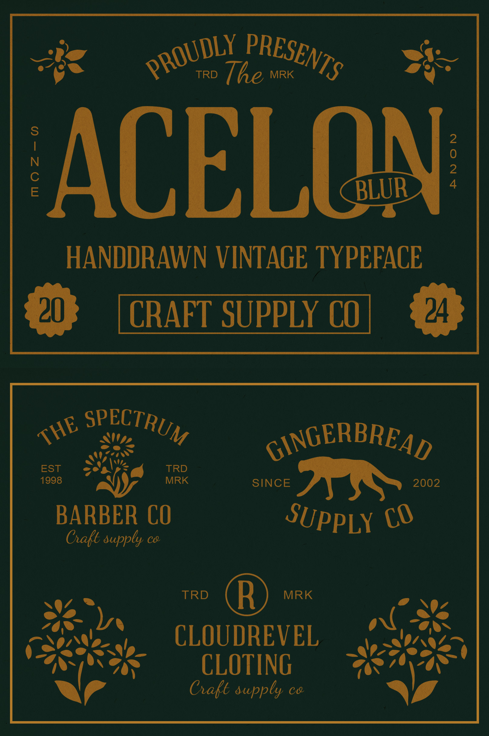 Acelon Blur Font - De Vintage - Font Resources
